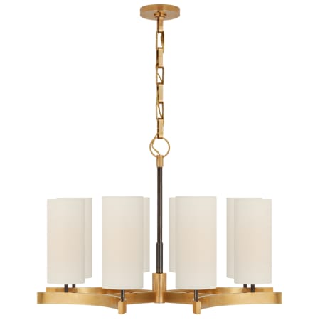 Visual Comfort SK 5550BZ/HAB-L Aimee 27" Medium Chandelier with Linen ...