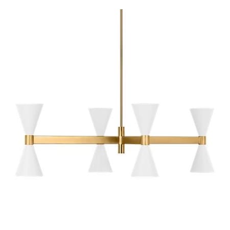 Visual Comfort AEC1068MWT Albertine 8 Light 42" Wide Linear Chandelier ...