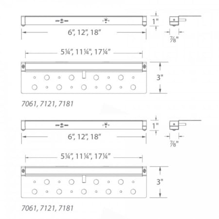 WAC Lighting 7061-27/30BBR 6" Long LED Landscape Strip Light with ...