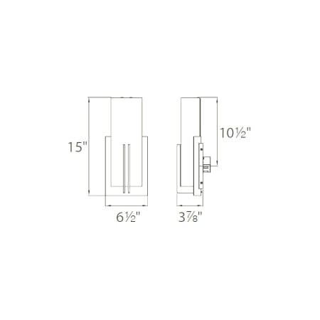 WAC Lighting WS-40615-SN Moderne 15" Tall Integrated 3000K LED Wall ...