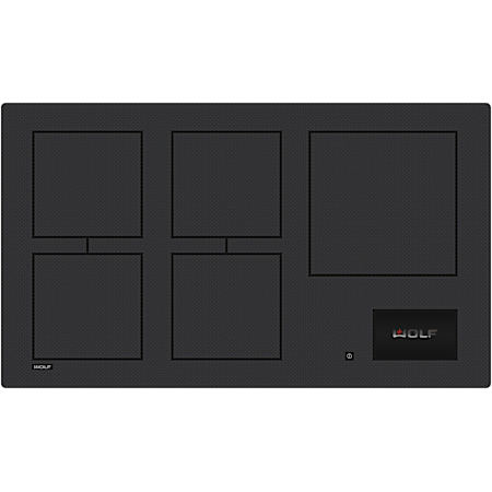 Wolf CI36560C/B 36 Inch Wide 5 Burner Induction Cooktop with Control ...