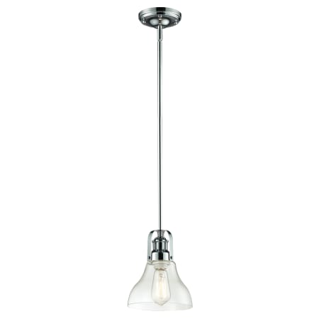 Z-Lite 321-8MP-CH Forge 1 Light Mini Pendant with Clear Shade ...