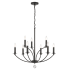 Crystorama Lighting Group MIL-8009-BK Mila 9 Light 28" Wide Taper Candle Style Chandelier ...