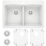 Blanco 440220-KIT Diamond 33" Dual Mount Double Basin Granite Composite ...