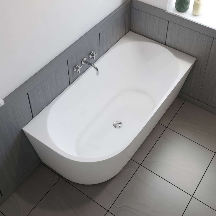 contemporary corner bath