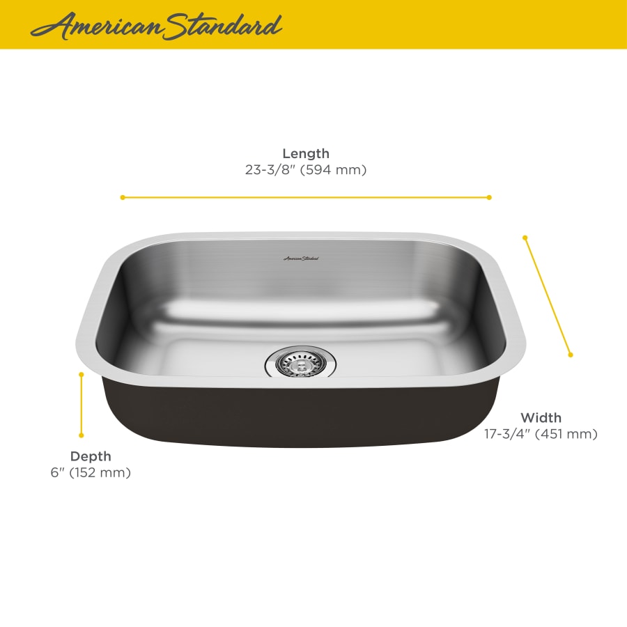 standard sink unit width