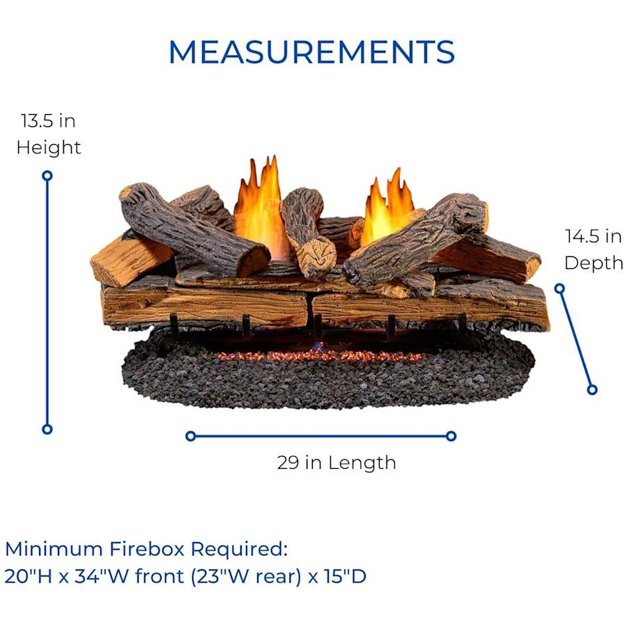 fireplace log length
