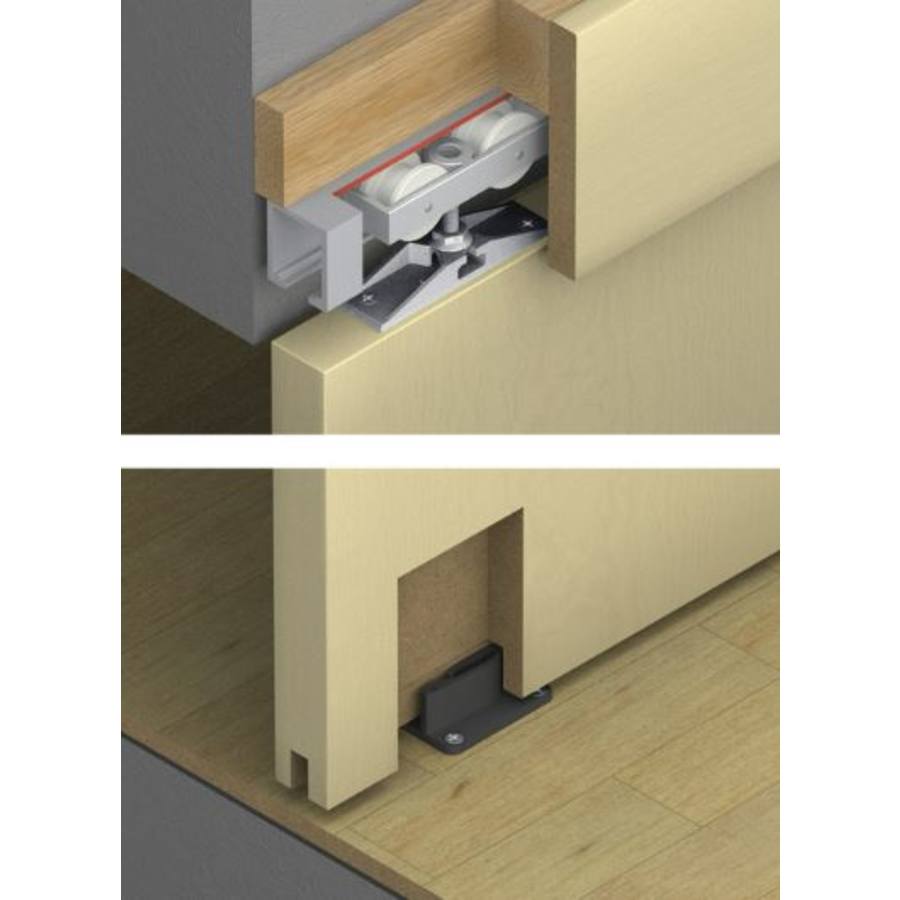 hidden sliding door fitting