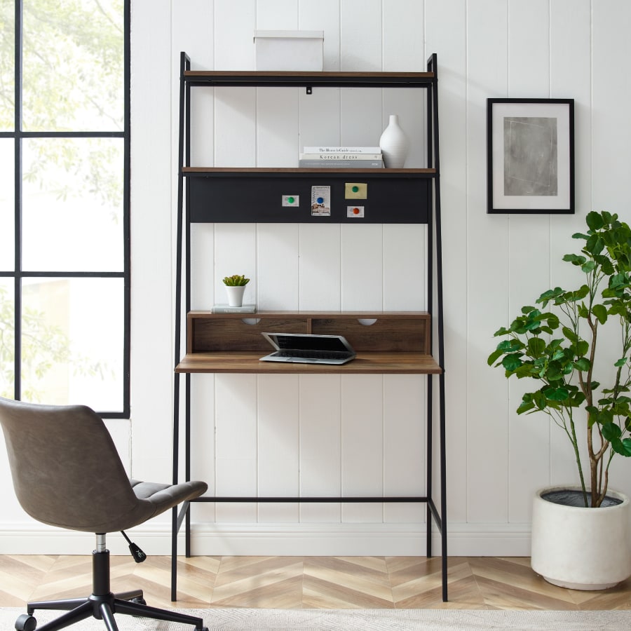 Ladder desk wide store