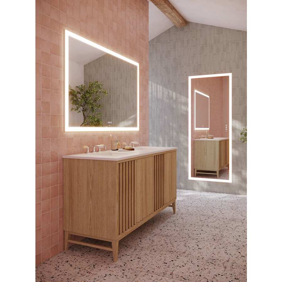 bathroom mirror flat