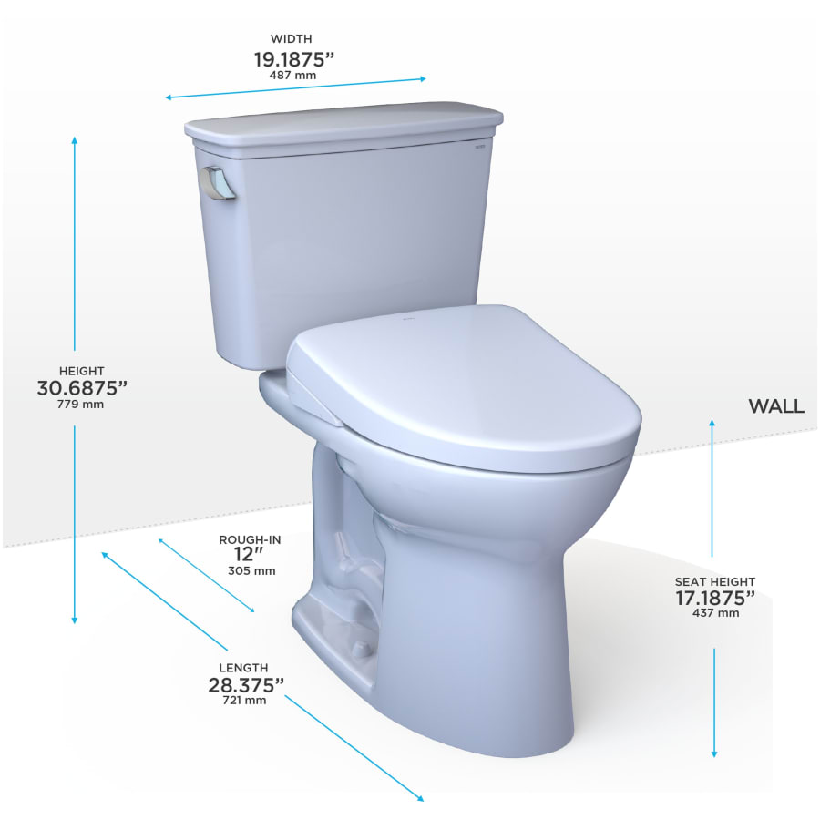 TOTO MW7864726CEFG#01 Drake 1.28 GPF Two Piece Elongated TOTO MW7864726CEFG#01 Drake 1.28 GPF Two Piece Elongated