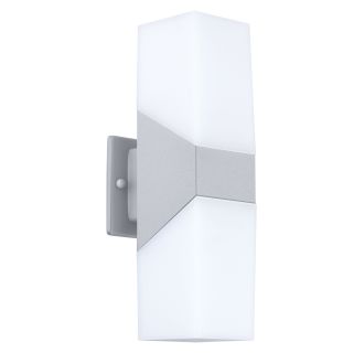 Eglo 94118A Silver Roffia 4" Wide 2 Light LED Outdoor Wall Sconce ...