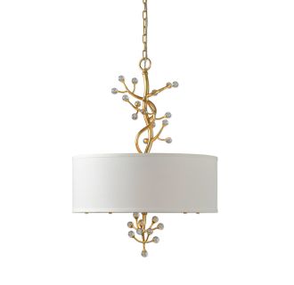 Uttermost 22102 Bright Metallic Gold Leaf Bede 3 Light 22" Single Tier ...