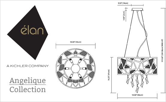 Elan 83677 Angelique Small Pendant | Ferguson Home