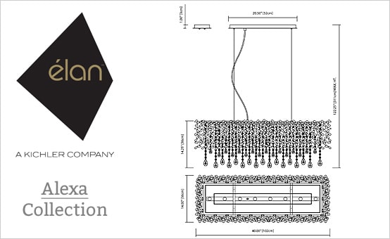 Elan 83679 Alexa Large Linear Chandelier | Ferguson Home