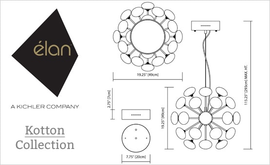 Elan 83694 Kotton LED Pendant | Ferguson Home