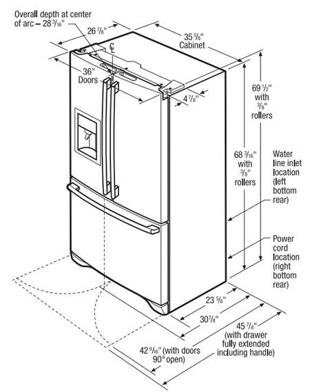 Electrolux EW23BC85KS 36 Inch Wide Counter-Depth 22.6 Cu. Ft. French ...