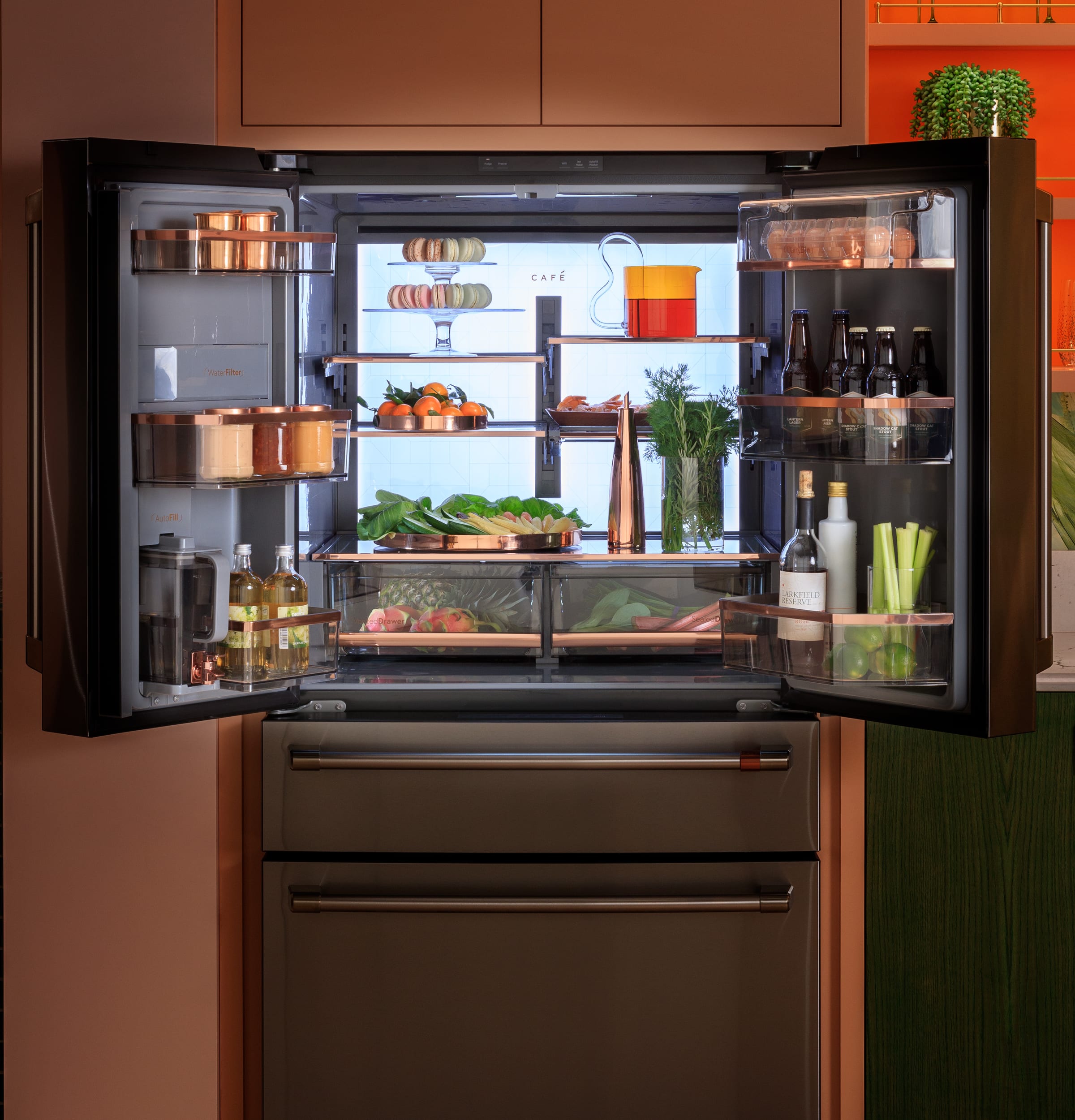 Cafe CJE23DP2WS1 36 Inch Wide 23.2 Cu. Ft. Energy Star Certified French ...