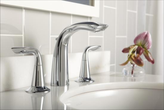 Kohler K-5317-4-CP Refinia Widespread Bathroom Faucet with Ultra-Glide ...