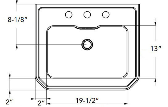 Mirabelle MIRAM358BS Biscuit 24" Porcelain Pedestal Bathroom Sink Only ...