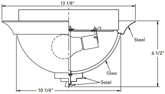 Mirabelle MIRMLEDFMLGTBN Edenton 2-Light Flush-Mount Bathroom Ceiling ...
