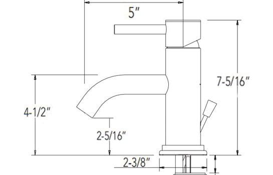 Mirabelle MIRWSED100PBN Edenton Single Hole Bathroom Faucet - Free Pop ...
