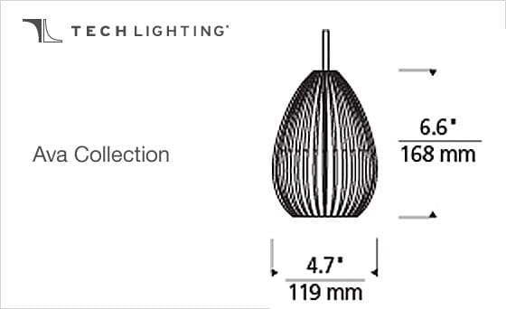Tech Lighting 700MPAVAKZ Ava 1 Light Pendant with Hand-Blown Smoke ...