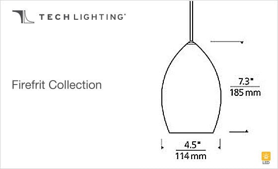 Tech Lighting 700MPFIRYAZ-LEDS830 Firefrit 1 Light LED Pendant with ...