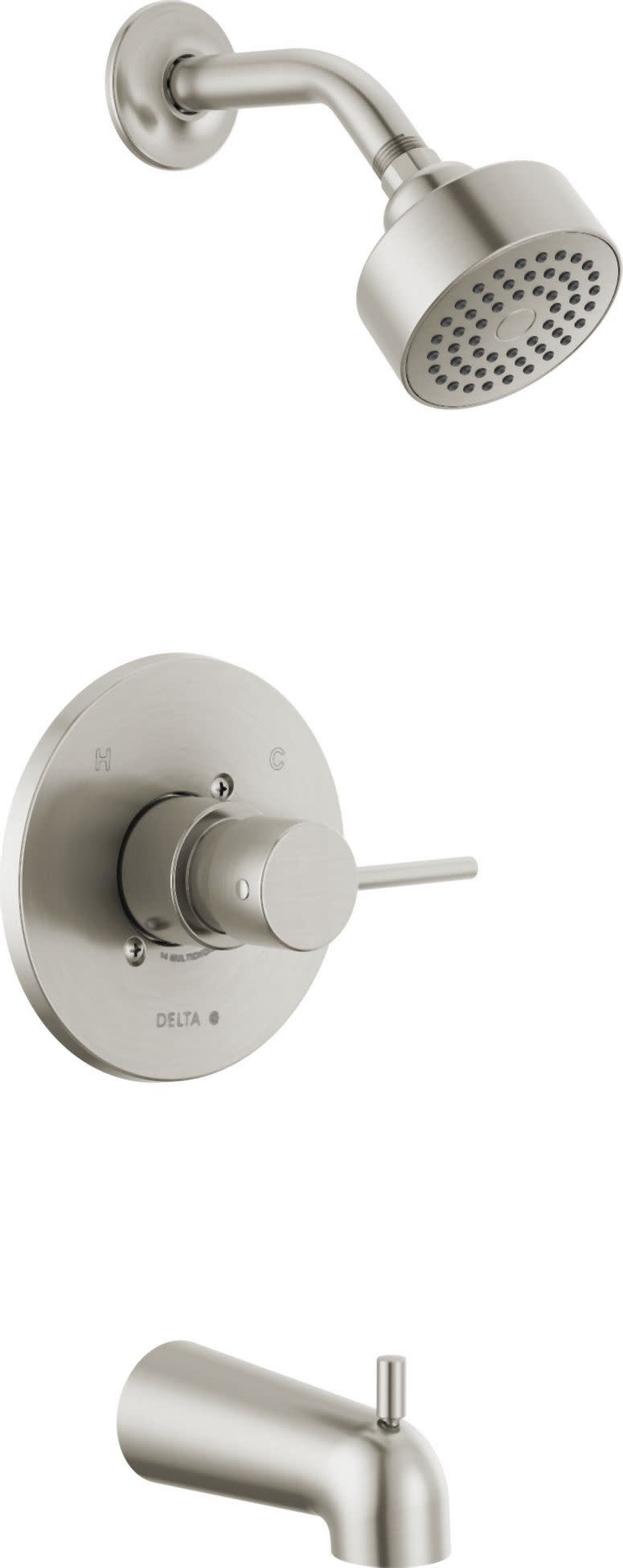 Delta Faucet Modern Tub And Shower Trim Kit Matte Black-T14459-Bl-Pp ...