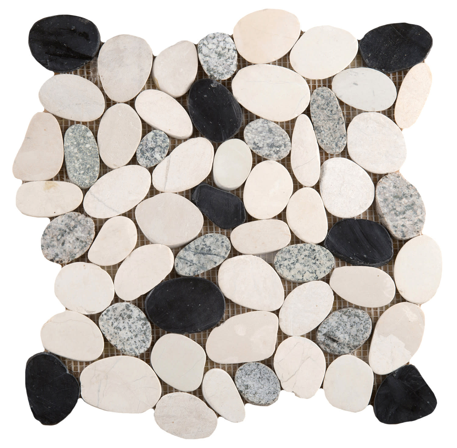 Emser Tile Venetian Random Sized Flat Pebble Mosaic in Gelato ...