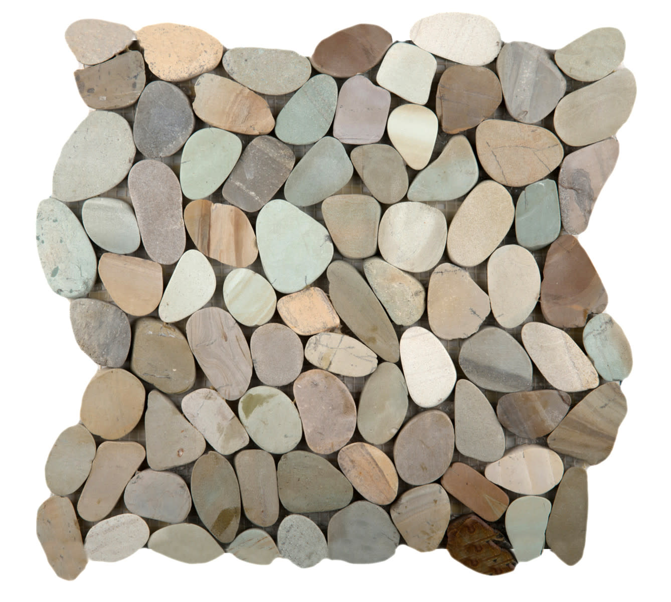 Emser Tile Venetian Random Sized Flat Pebble Mosaic in Gelato ...