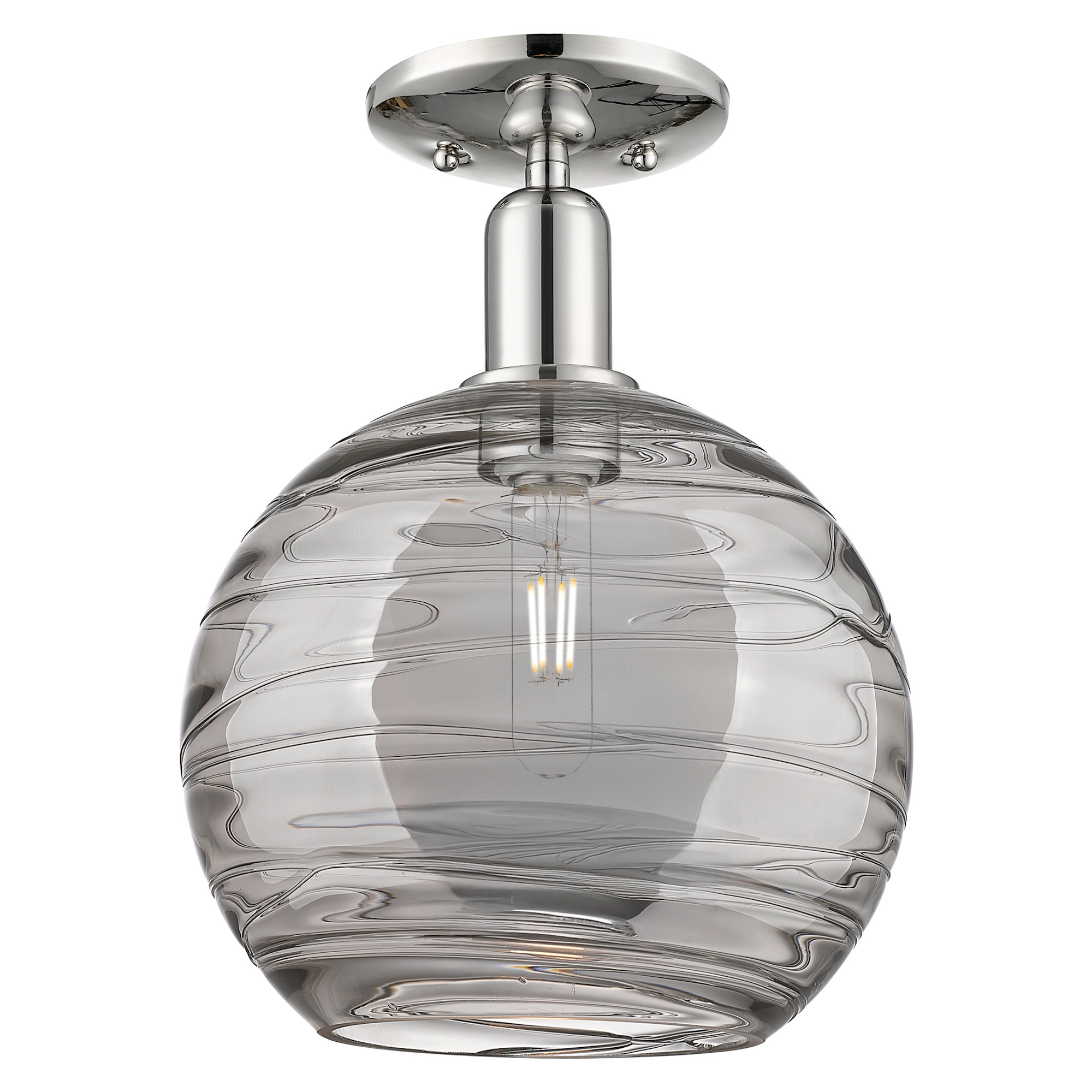 Innovations Lighting 716-1C-14-10 Athens Deco Swirl Semi-Flush ...