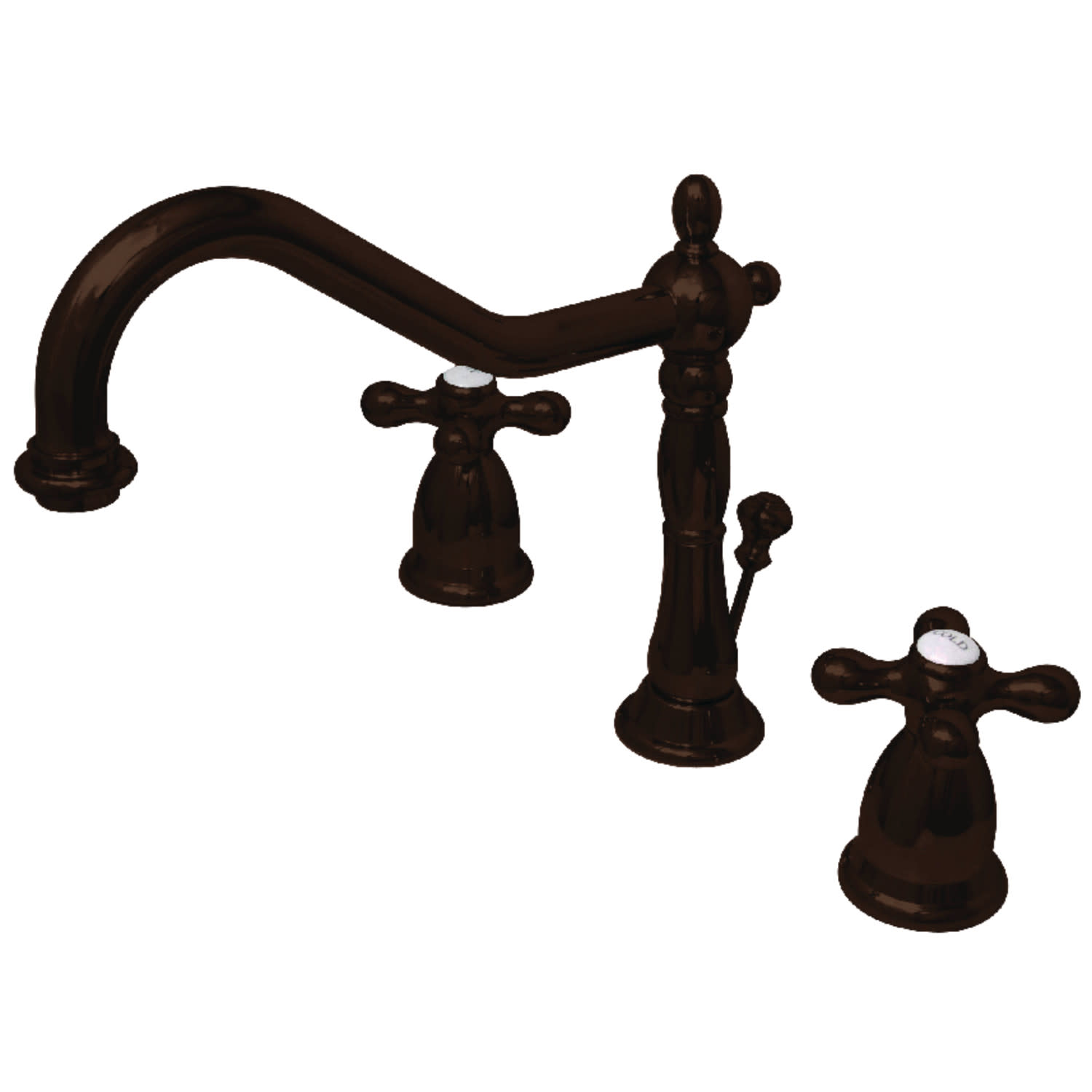 Kingston Brass KS1998AX Heritage Widespread Lavatory Faucet With Handle ...