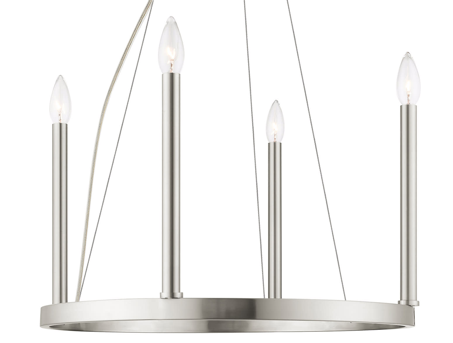 Livex Lighting 40244 Alpine 5 Light 1 Tier Chandelier - Nickel ...